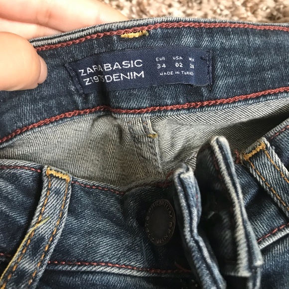 Zara | Jeans | Zara Floral Denim Fitting Size | Poshmark